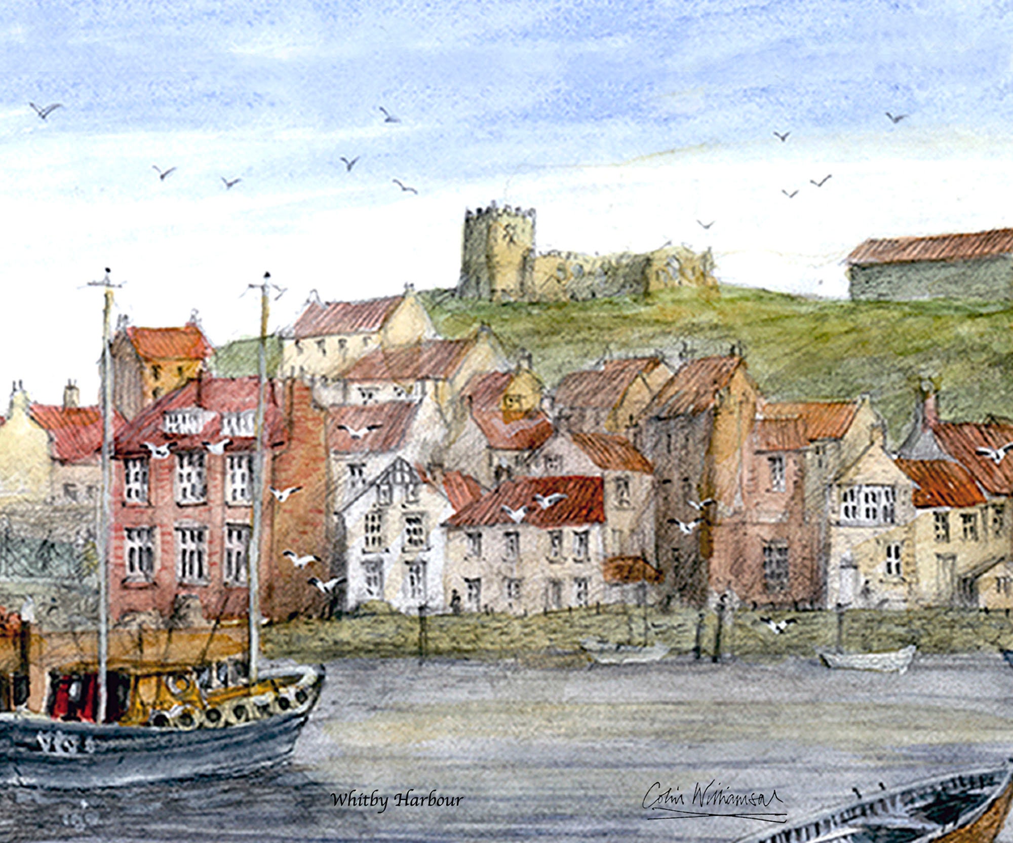 Whitby Placemats / Tablemats From Watercolour Prints by Colin ...