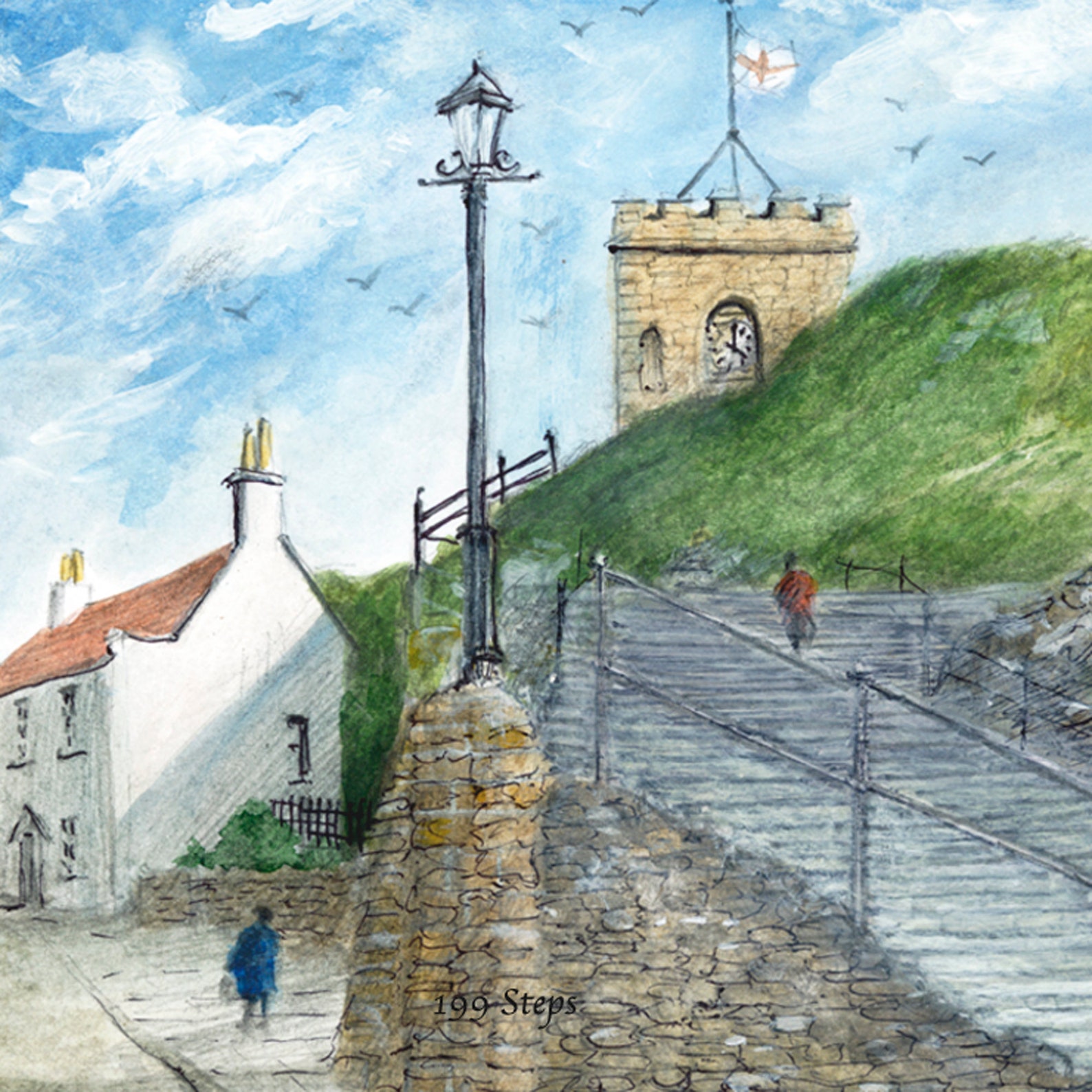 Watercolour Prints of Whitby and the Yorkshire Coast, Framed And/or ...