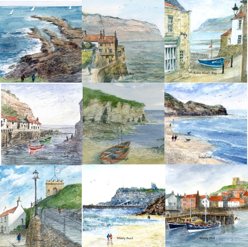 Watercolour Prints of Whitby and the Yorkshire Coast, Framed And/or ...