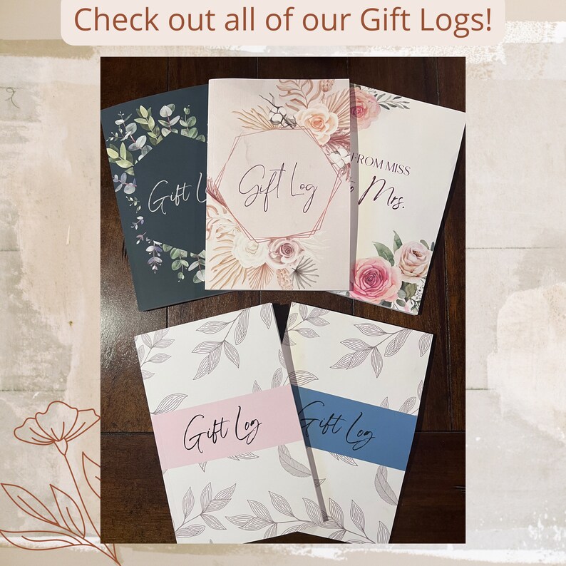 Blue and Yellow Wildflower Paperback Gift Log, Wedding Gift Log, Gift ...