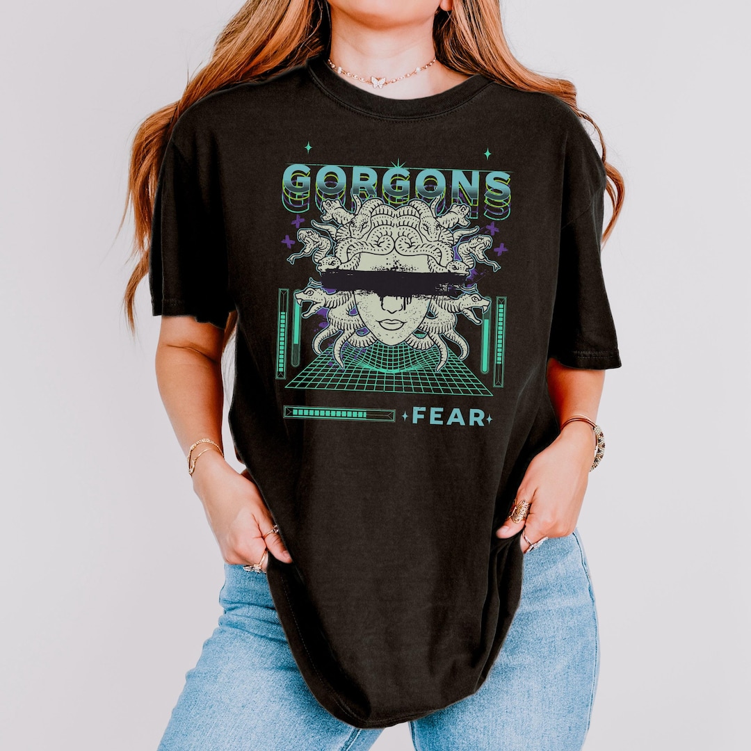 Red Rising Shirt, Fear Knight, Gorgon Head Tee, Dystopian Scifi Book ...