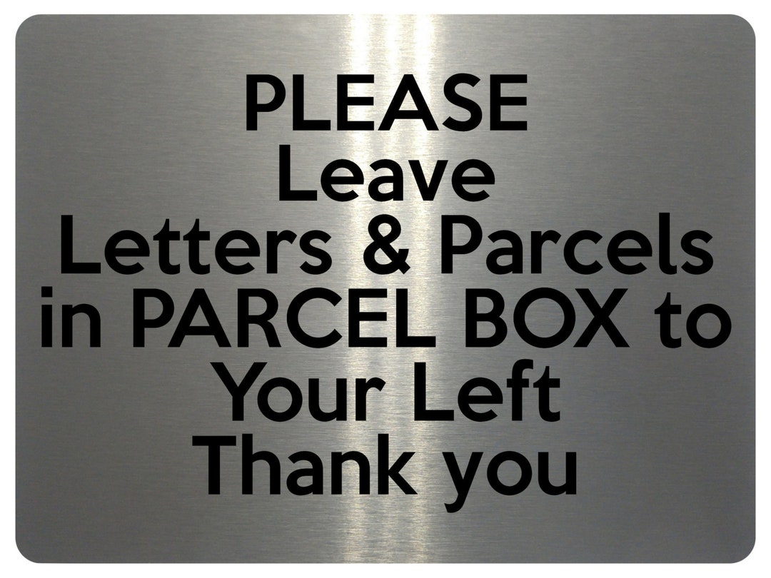 1967 Please Leave Letters & Parcels in PARCEL BOX Metal Aluminium ...