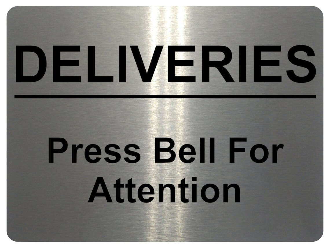 1141 DELIVERIES Press Bell For Attention Metal Aluminium | Etsy