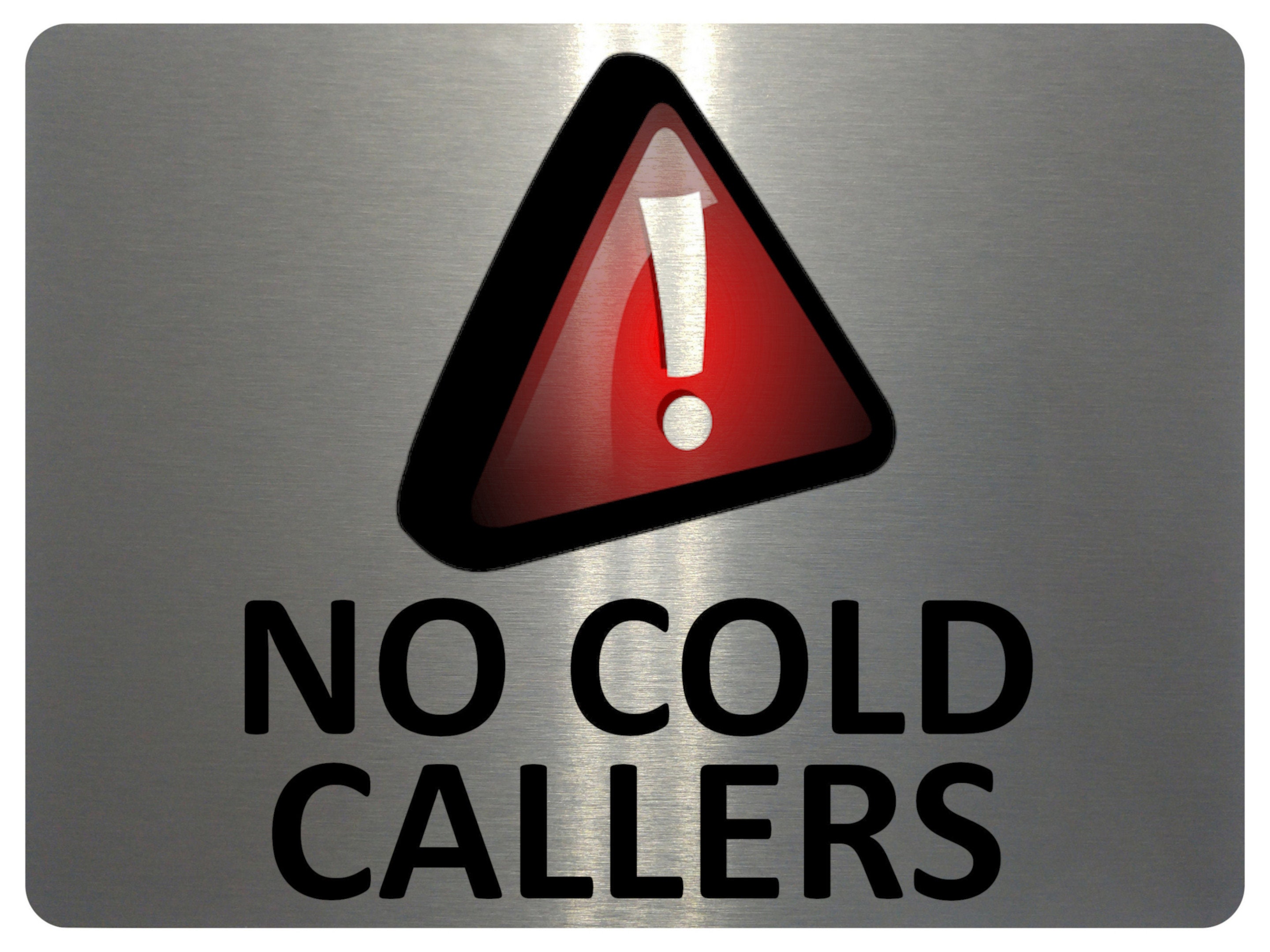1069 NO COLD CALLERS Metal Aluminium Plaque Sign Door Gate - Etsy