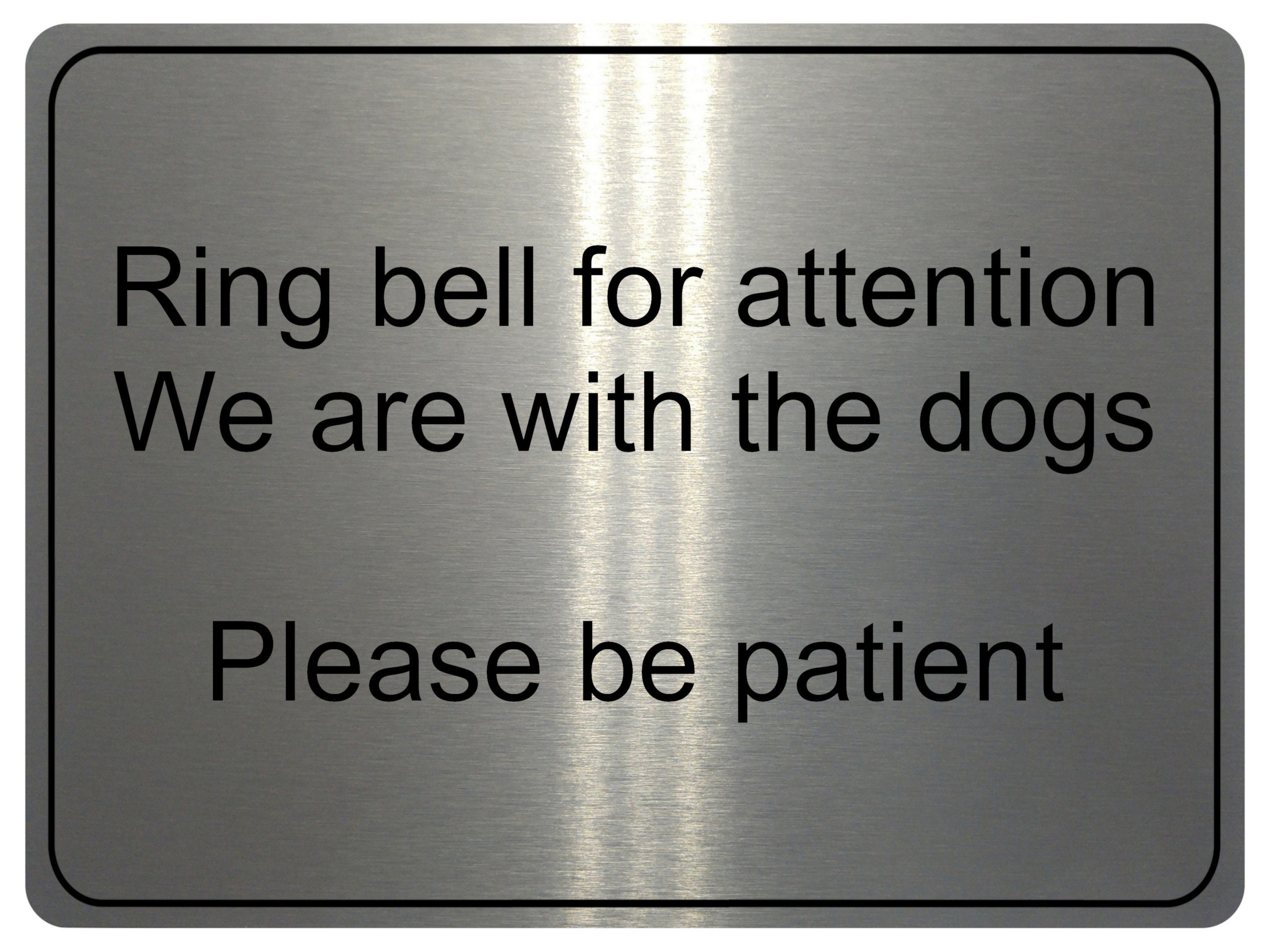 1196 Ring Bell for Attention Dogs Metal Aluminium Plaque Sign - Etsy UK
