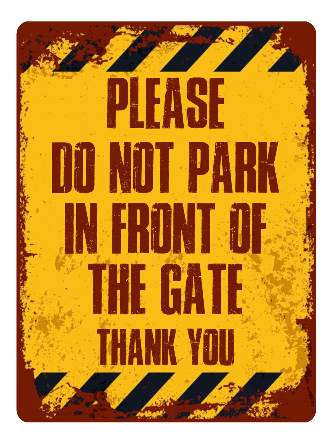 1125 Do Not Park in Front OF THE GATE Metal Aluminium Plaque Sign House ...