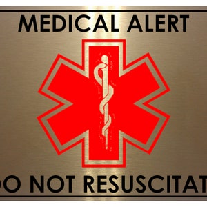1041 Dnr Alert DO NOT RESUSCITATE in Case of Emergency Medical Alert ...