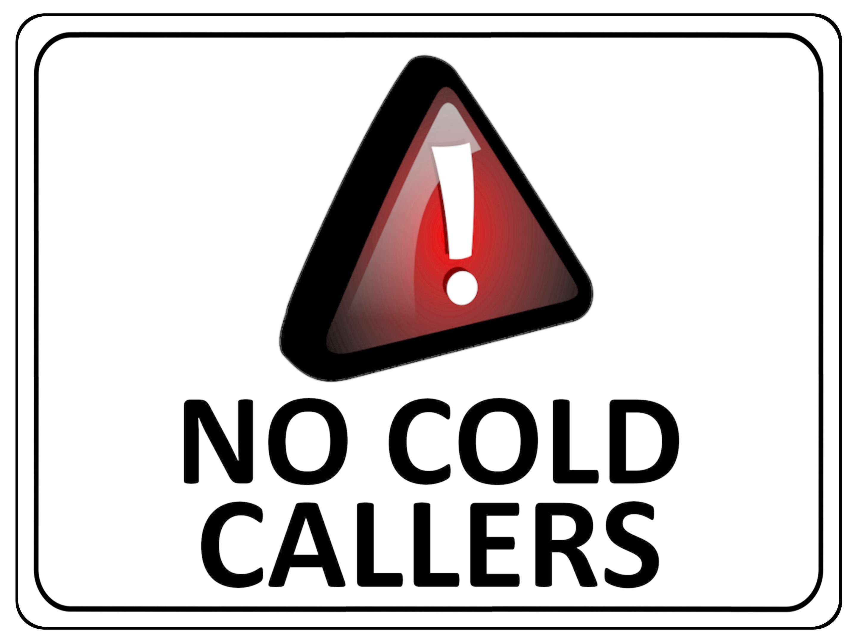 1070 NO COLD CALLERS Metal Aluminium Plaque Sign Door Gate Wall House ...