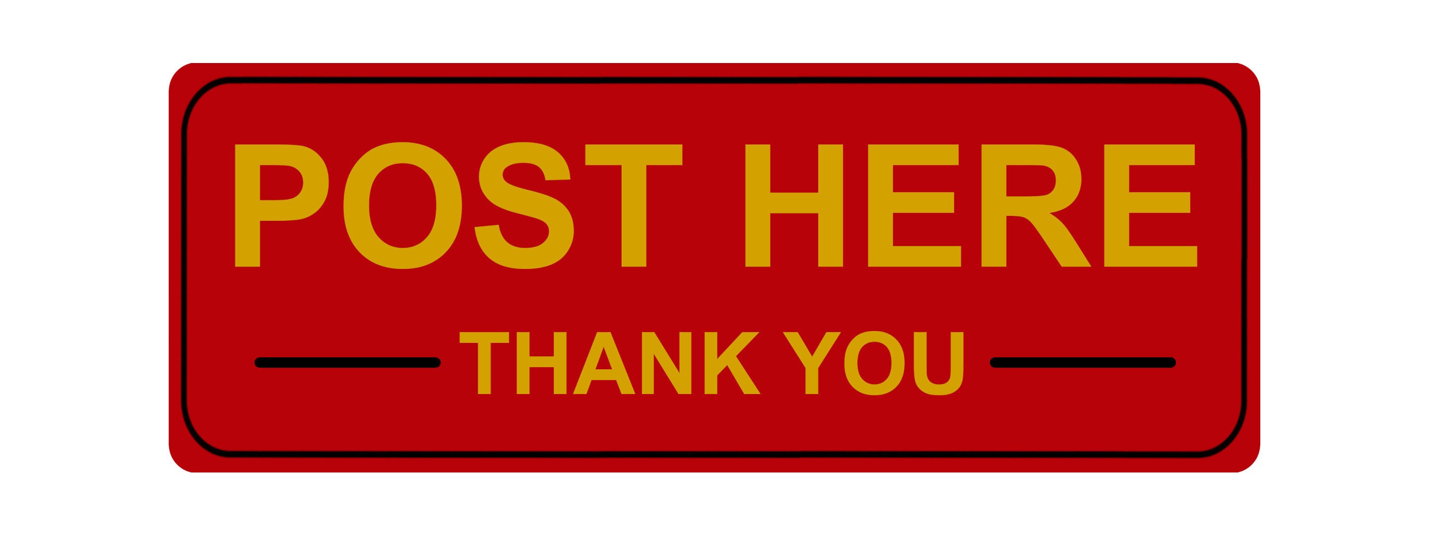 1207 POST HERE Metal Aluminium Plaque Sign House Door Gate Office ...