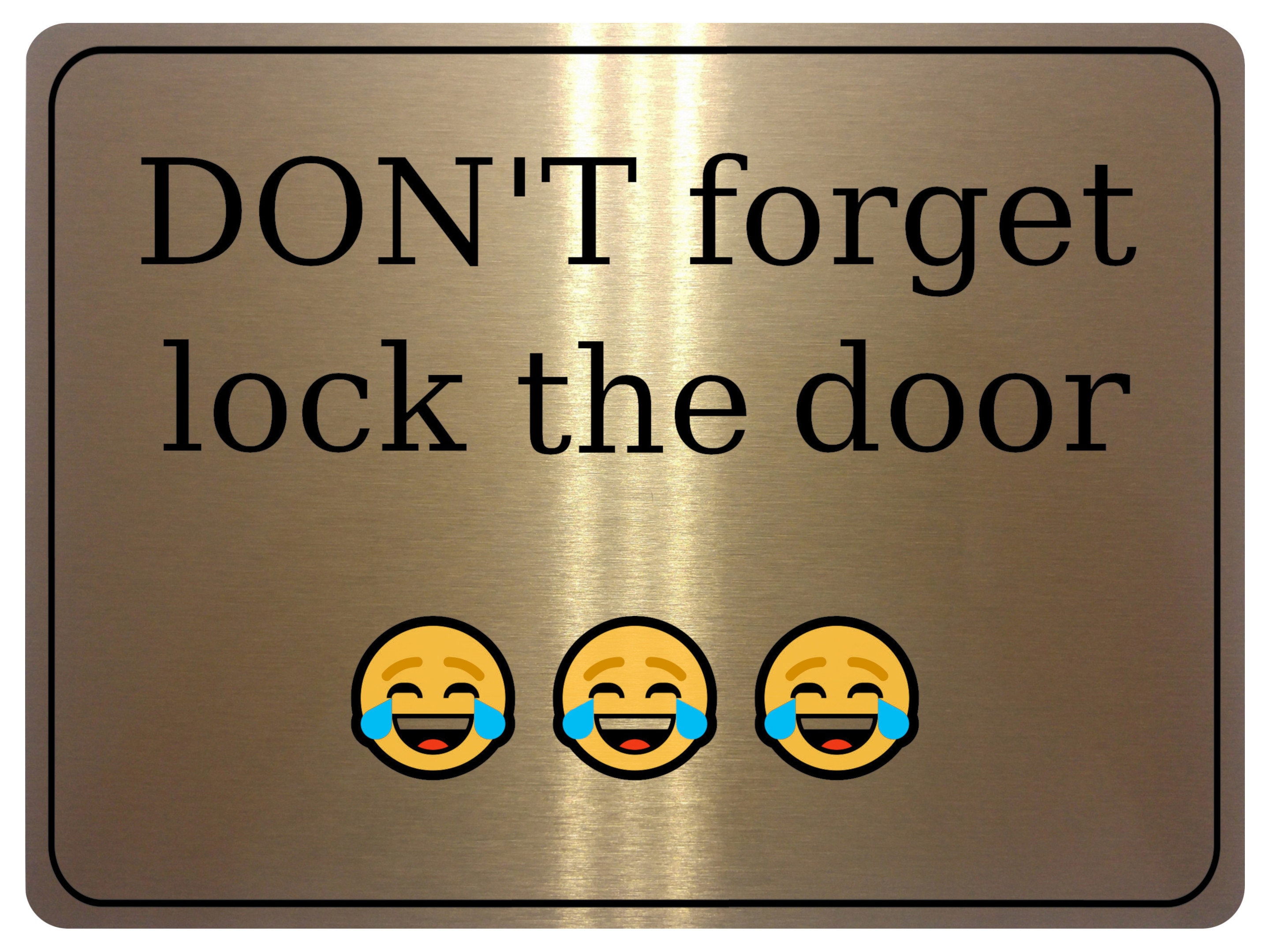 1082 DON'T Forget Lock the Door Metal Aluminium Plaque Sign Gate House ...