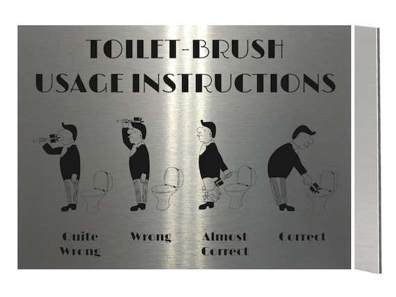 UV033 Toilet-brush USAGE INSTRUCTIONS Funny Digitally Printed - Etsy ...
