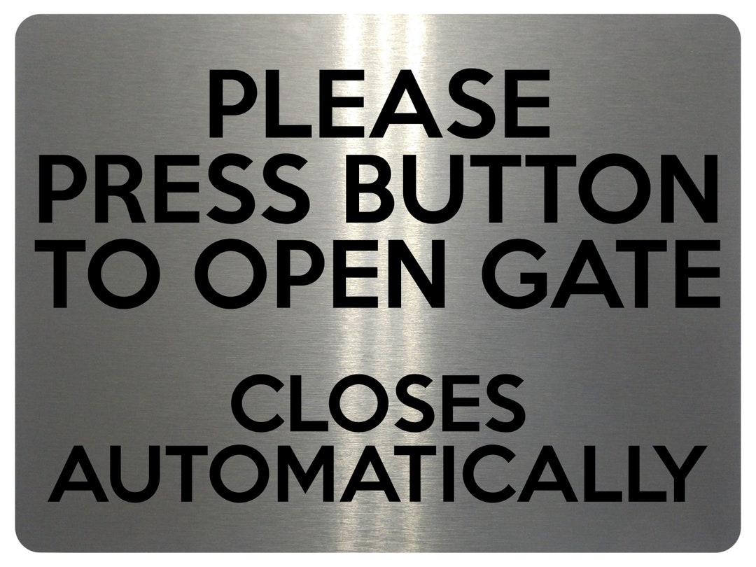 1667 Press BUTTON to Open GATE Closes AUTOMATICALLY Metal Aluminium ...