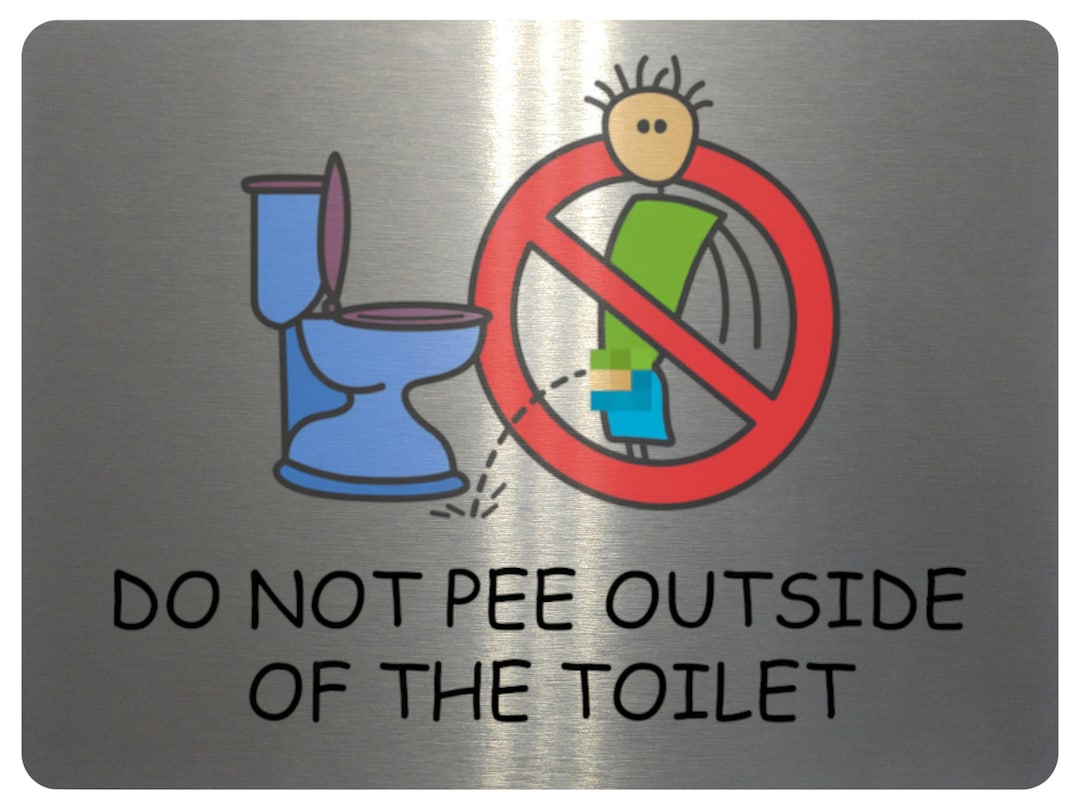 2434 Do Not Pee Outside of the Toilet Funny Metal Aluminium Plaque Sign ...
