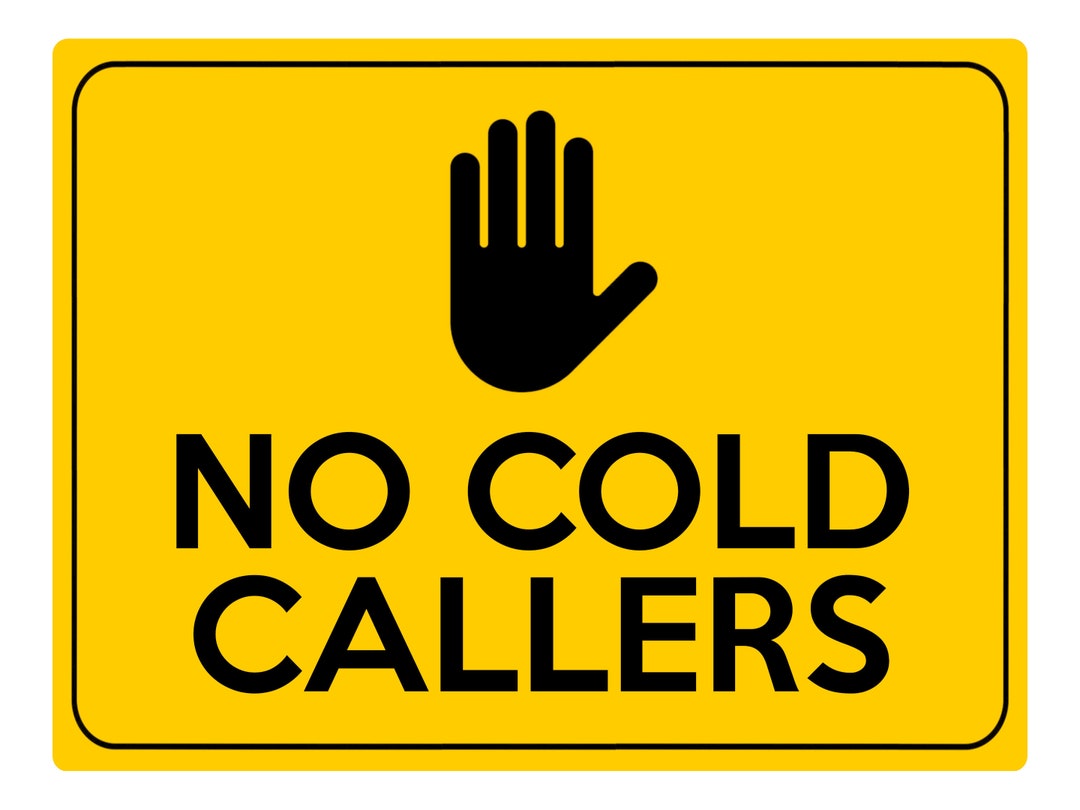 2254 NO COLD CALLERS Door Gate House Office Metal Aluminium Plaque Sign ...