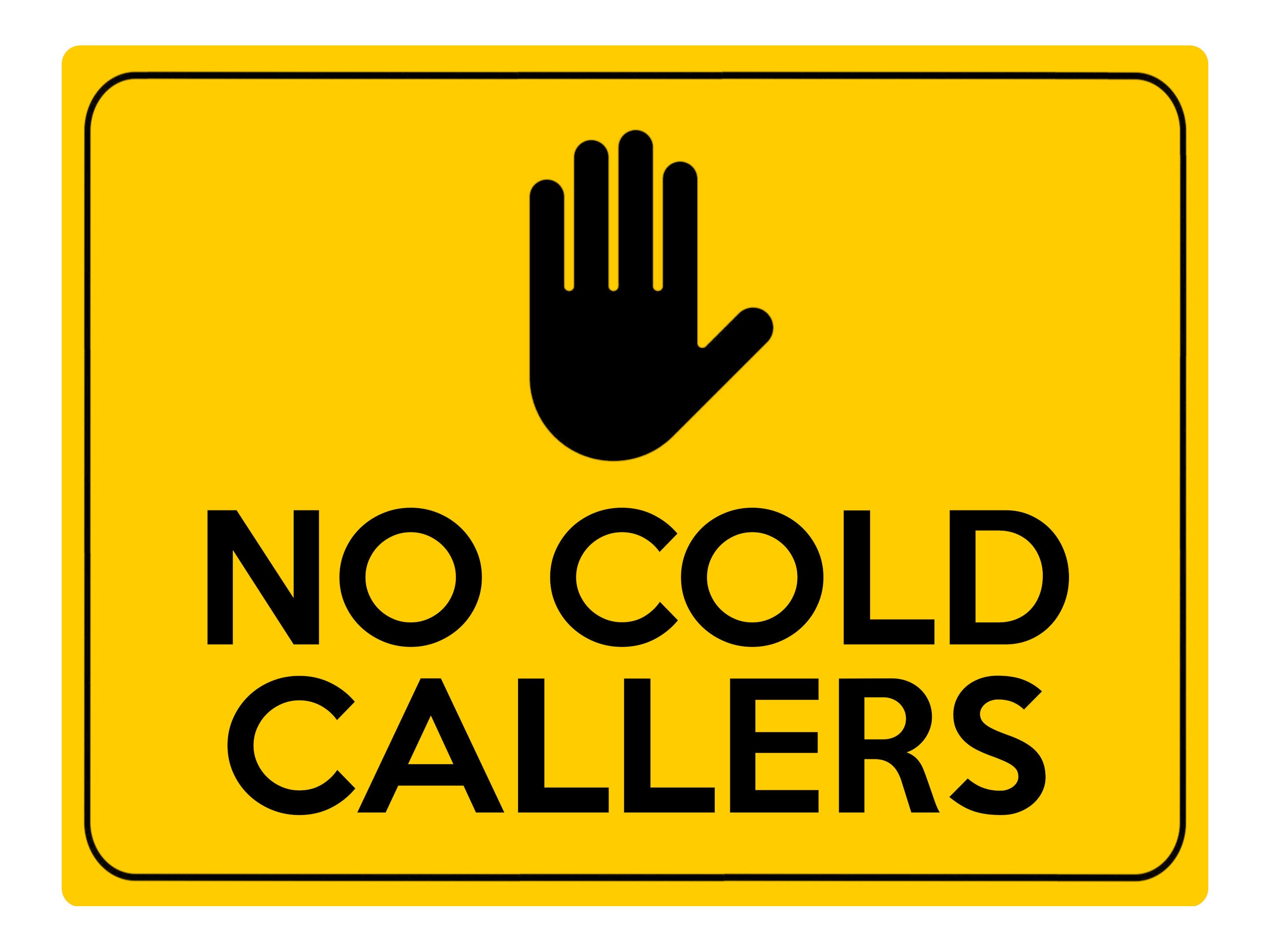 2254 NO COLD CALLERS Door Gate House Office Metal Aluminium Plaque Sign ...