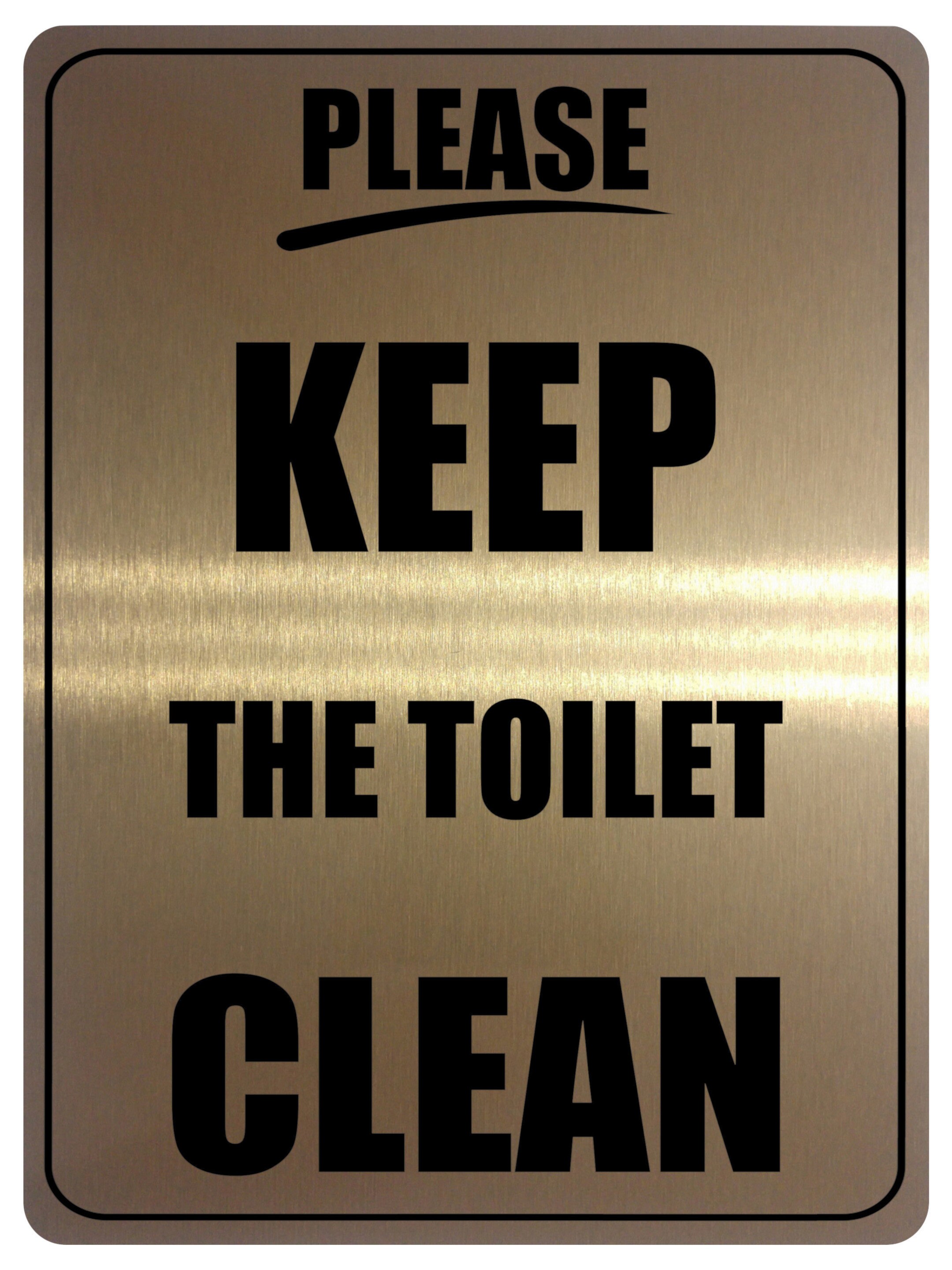 1293 Please Keep THE TOILET CLEAN Metal Aluminium Plaque Sign Door Shop ...