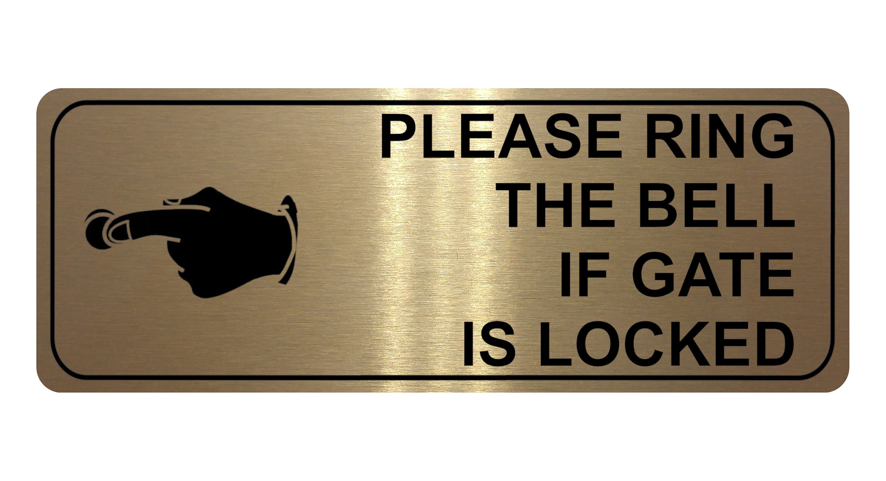 1237 Please Ring the Bell If GATE IS LOCKED Metal Aluminium - Etsy UK