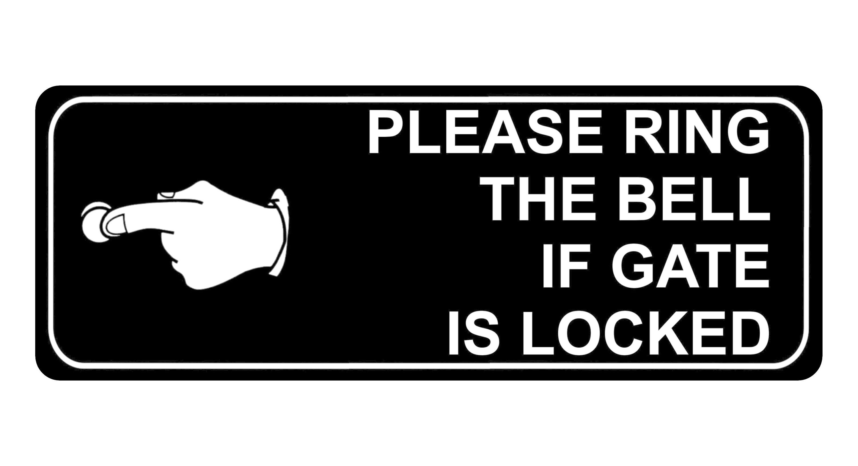 1237 Please Ring the Bell If GATE IS LOCKED Metal Aluminium - Etsy UK