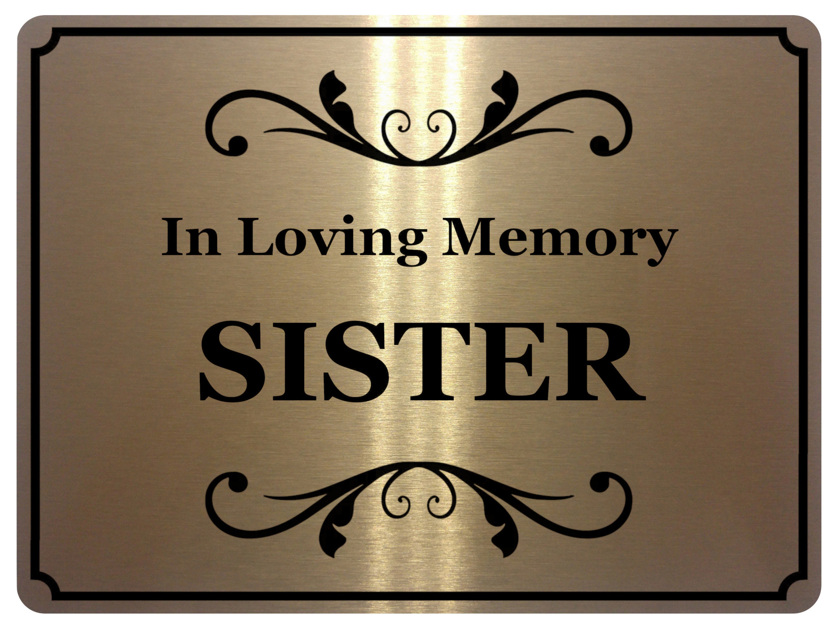 1433 in Loving Memory SISTER Memorial Funeral Remembering Metal ...