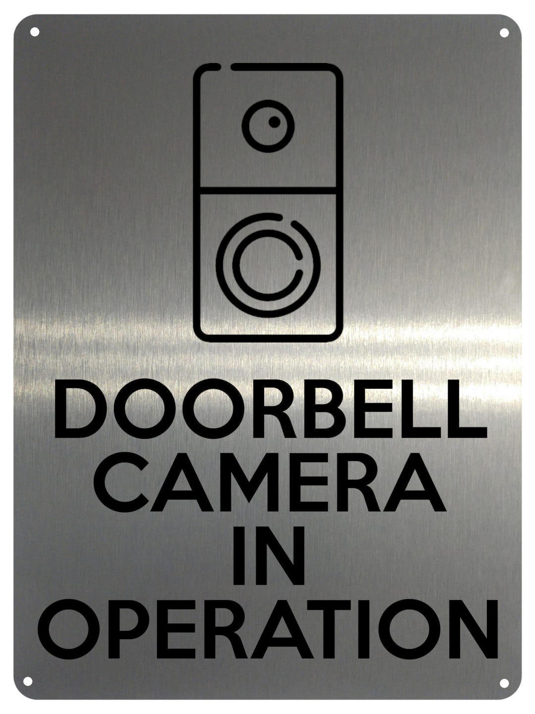 UV392 DOORBELL CAMERA in OPERATION Metal Aluminium Plaque Sign A4 Size ...