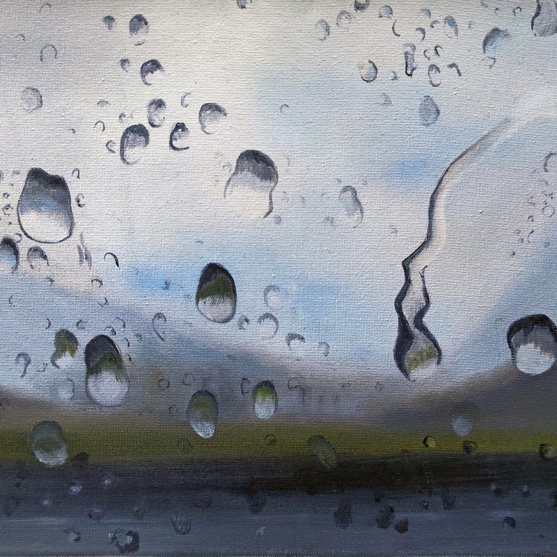 Raindrops Painting - Etsy