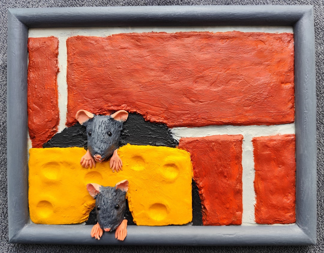 Mouse 3D Painting, Mouse Home Wall Art, Gift to a Child or Girl ...