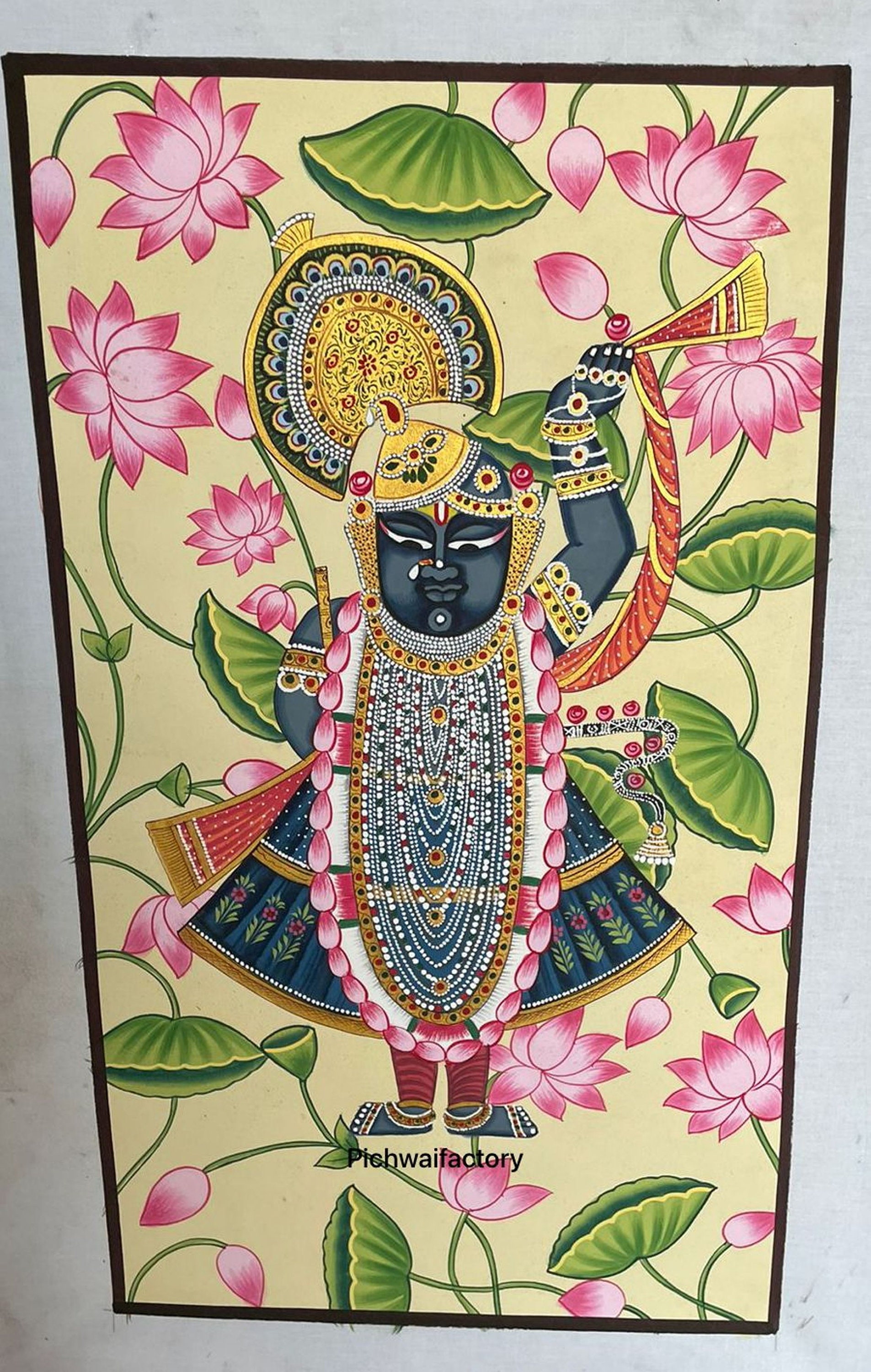 Shrinathji Pichwai Painting Indian Art Wall Art Home Decor - Etsy Australia