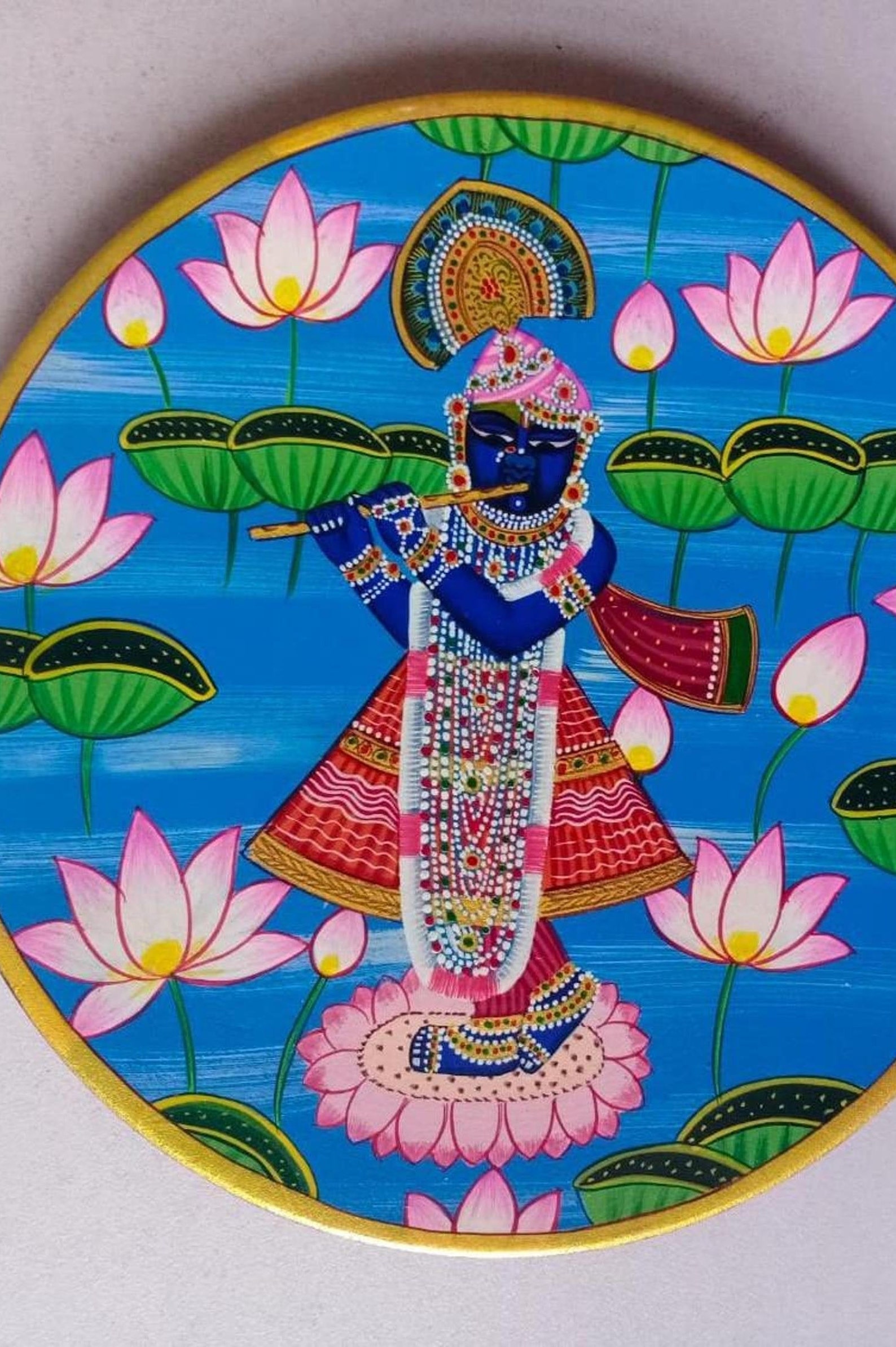 Pichwai Wall Plates Shrinathji Painting Decorative Plates - Etsy
