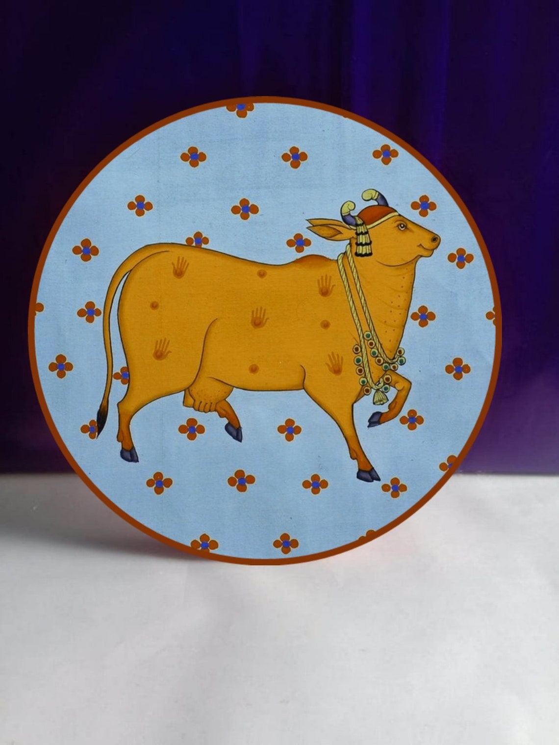 Decorative Pichwai Wooden Plates for Home Decoration - Etsy