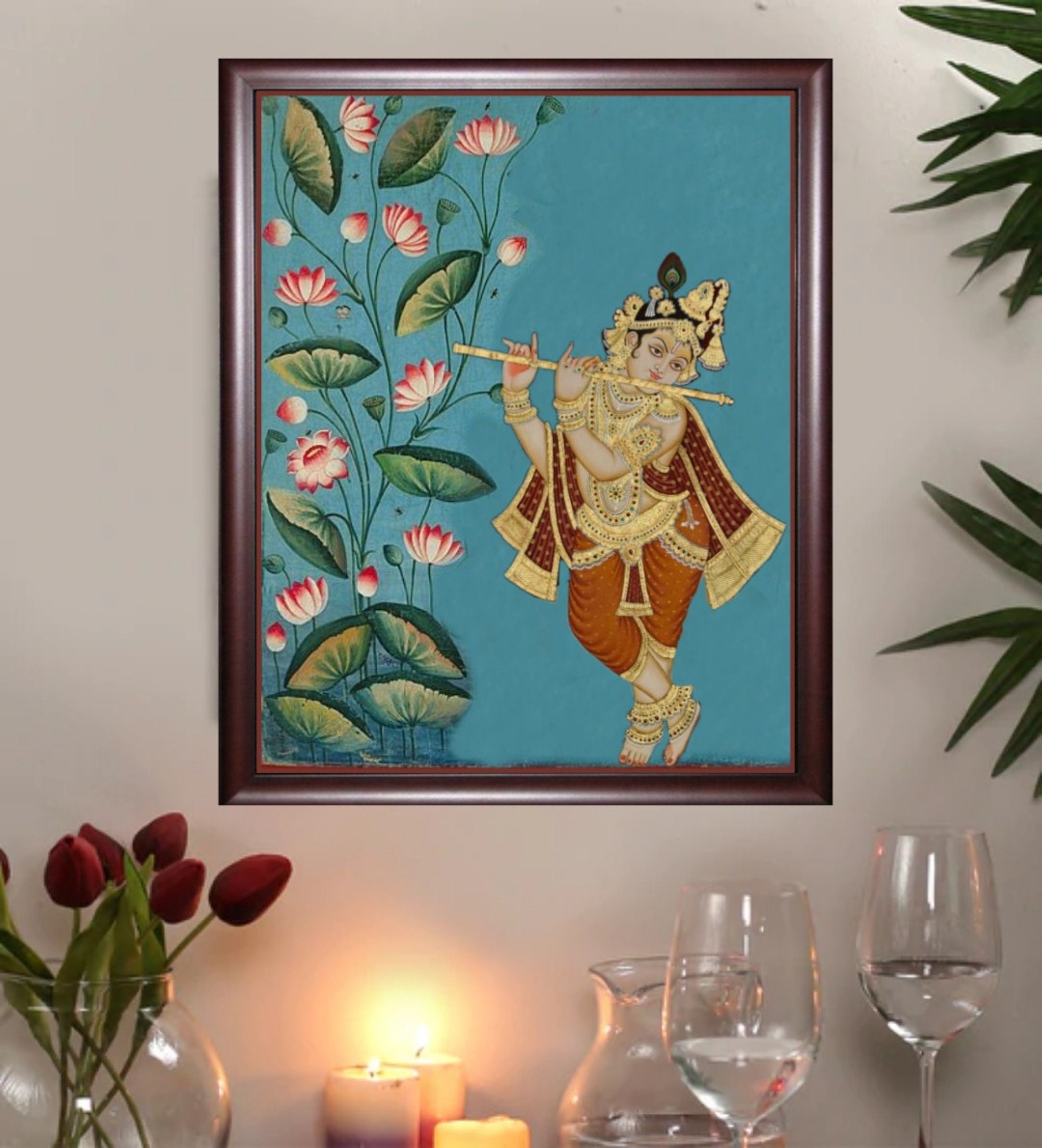 Glass Painting Designs Of Lord Krishna