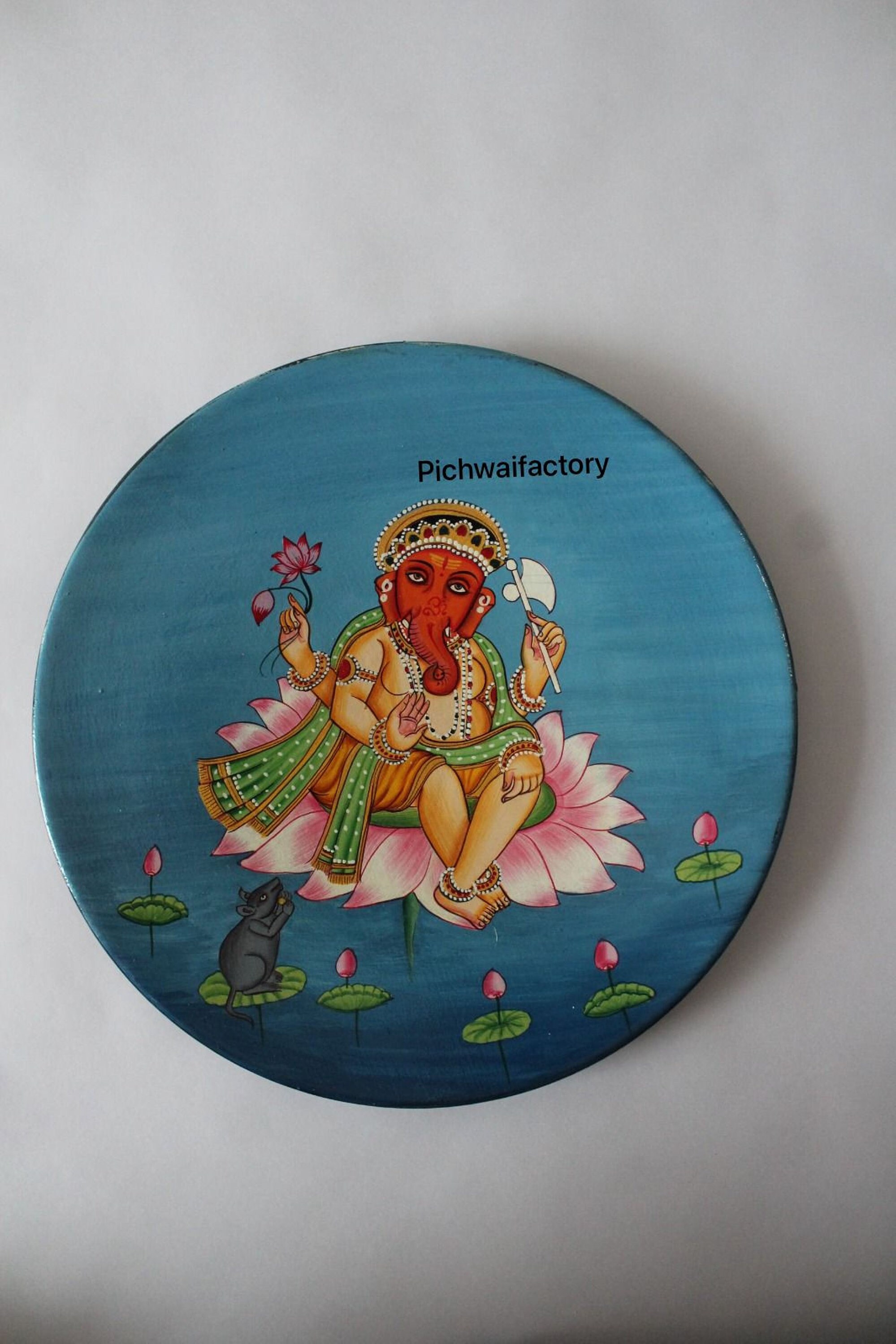 Hand Painted Wooden Plate Pichwai Plate Home Decor Wall - Etsy