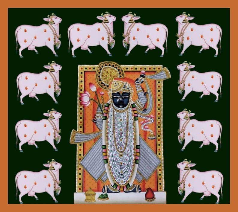 Pichwai Painting Indian Traditional Painting Shrinathji Pichvai With ...