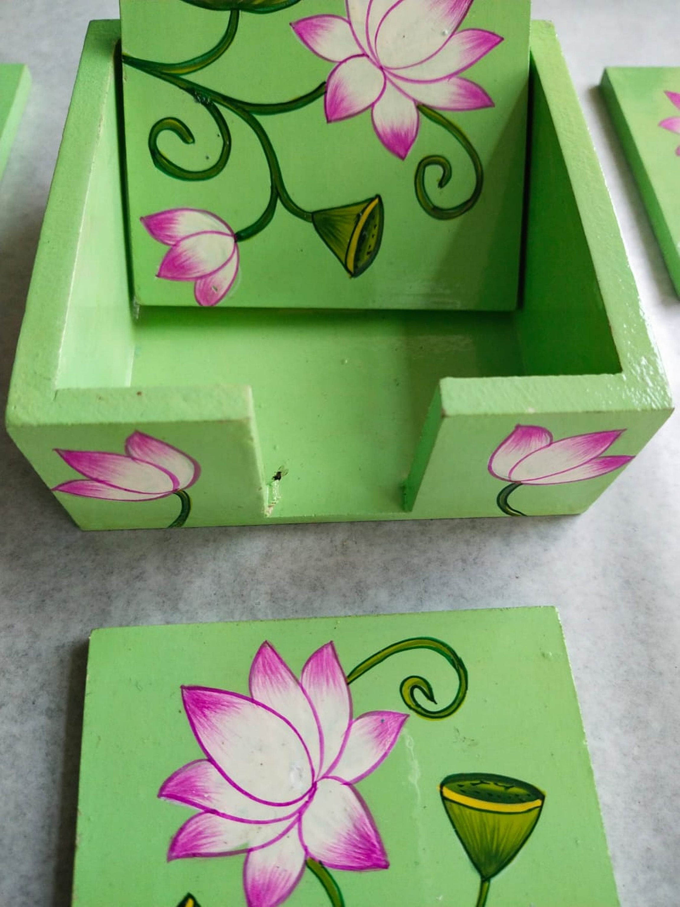 Tea Coaster Hand Painted Decorative in Pichwai Style Home - Etsy