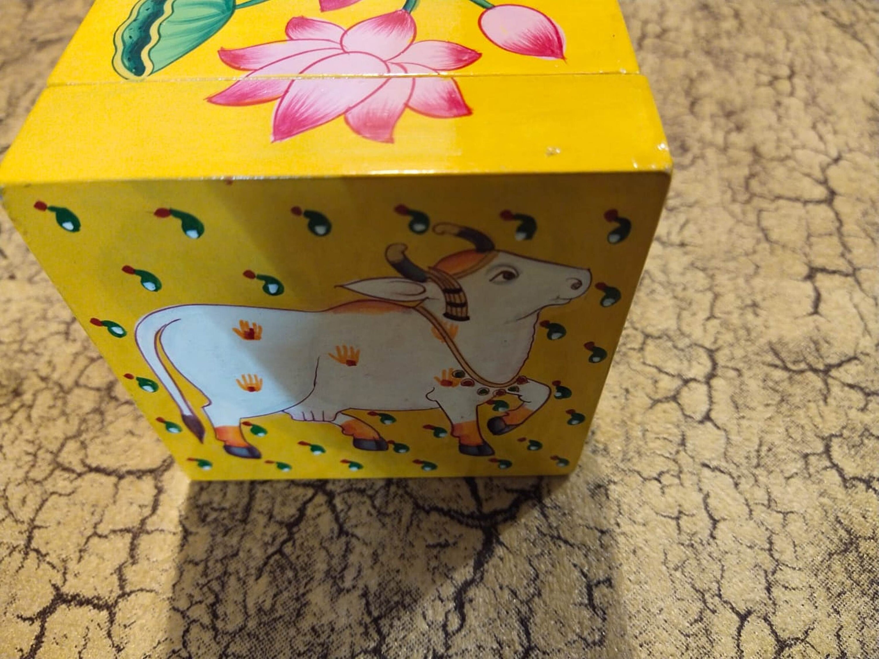 Wooden Boxes Hand Painted in Pichwai Style Traditional Art for Gifting ...