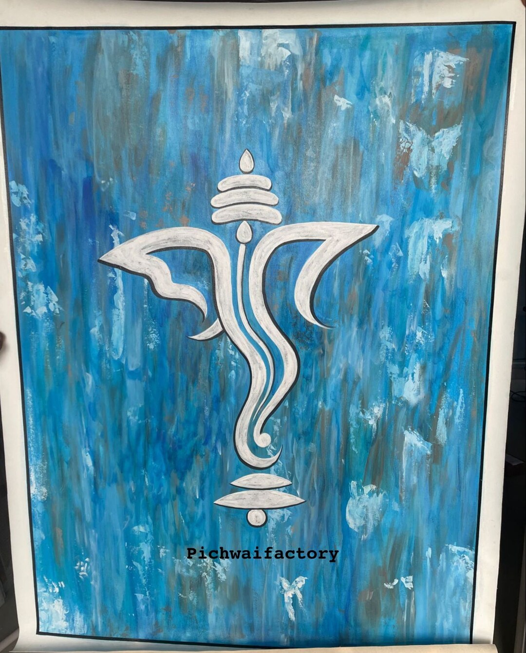 Pichwai Painting of Lord Ganesha Beautiful Kamal Talai Hand - Etsy