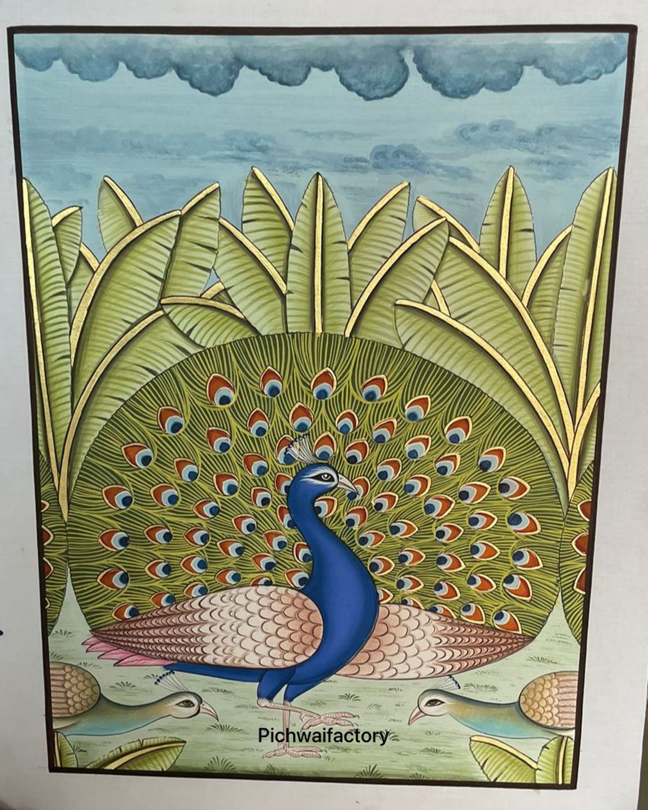 Pichwai Painting of Peacock and Tree Indian Art Traditional - Etsy