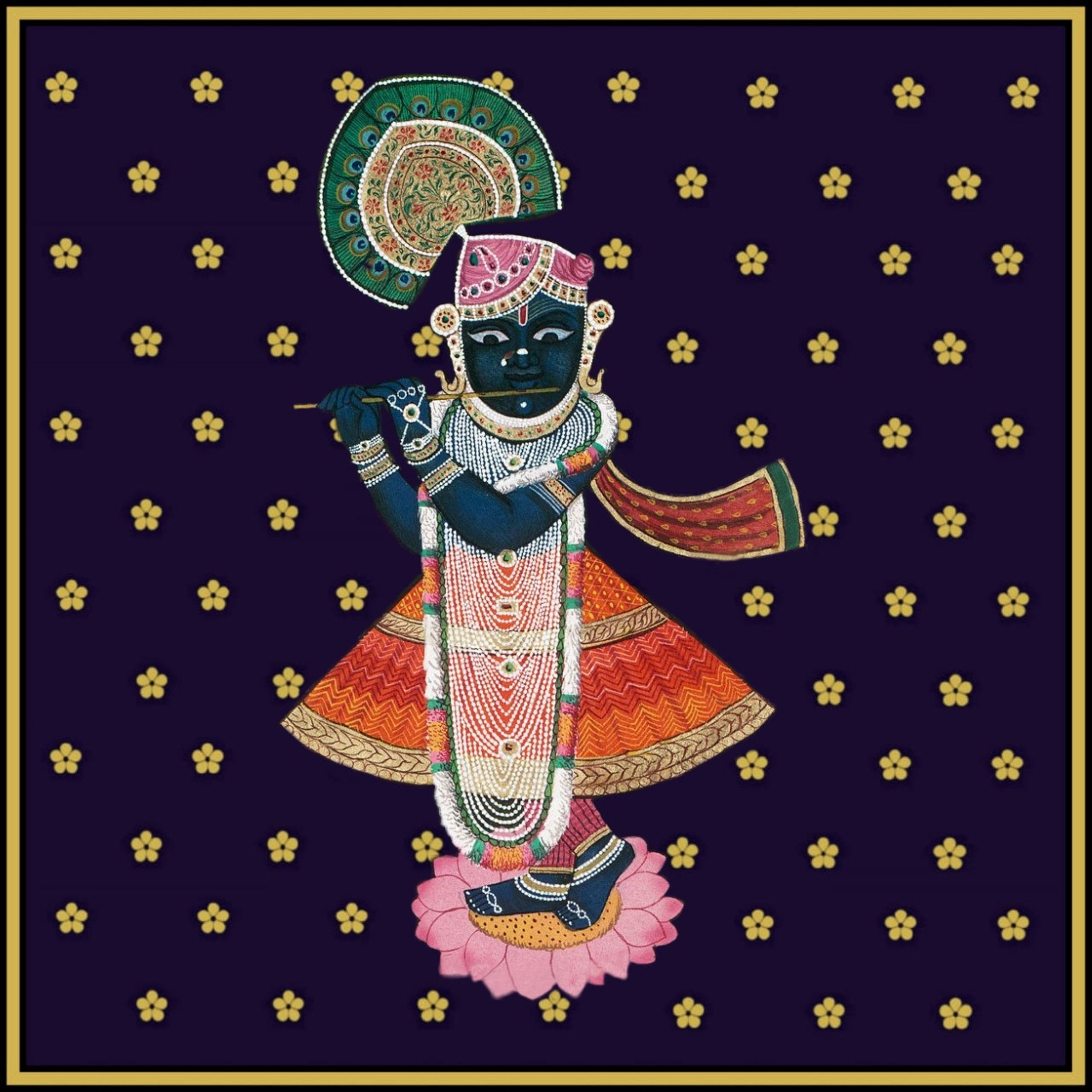 Pichwai Painting of shrinathji handpainted on cloth decorative | Etsy