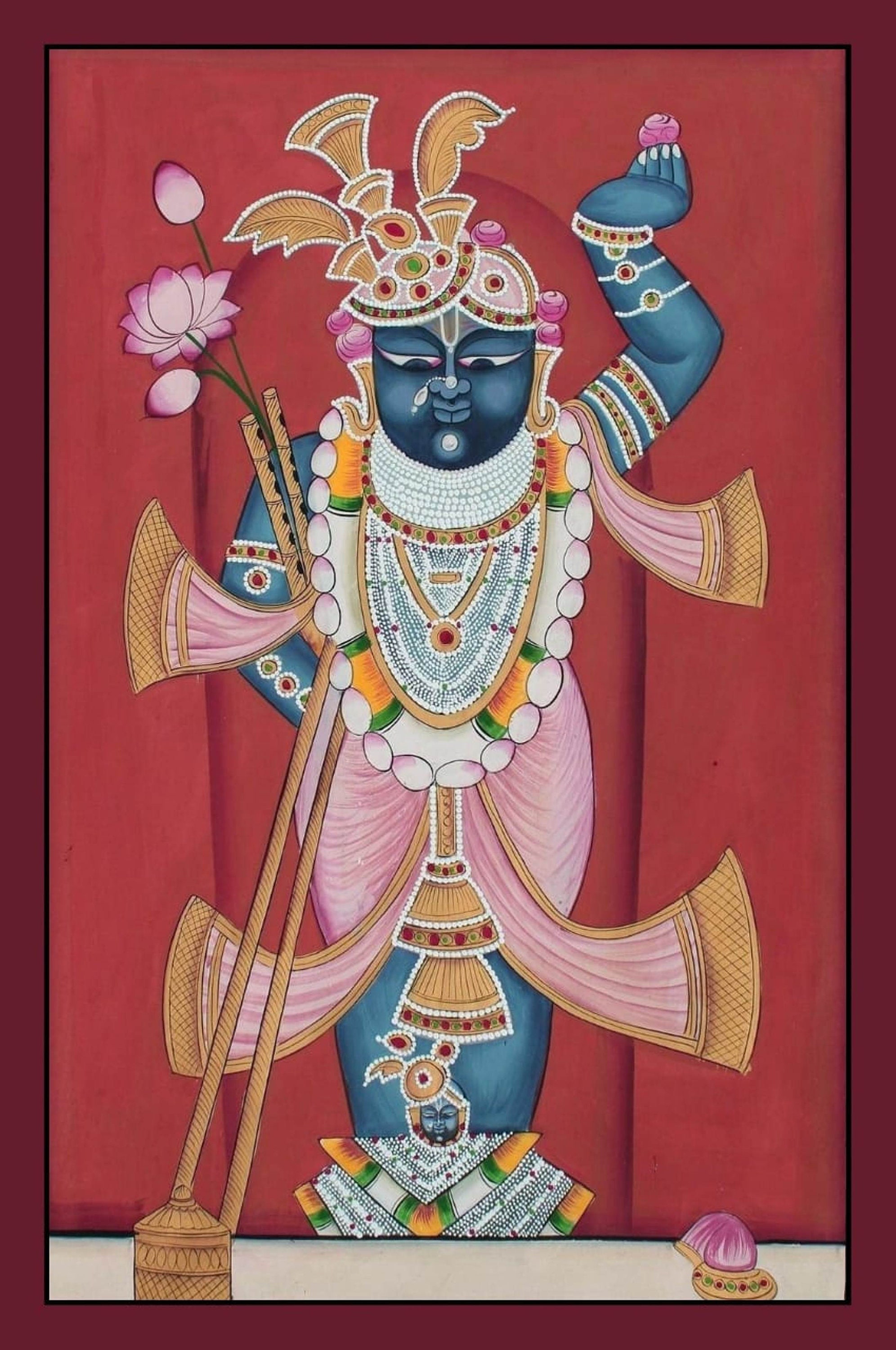 Pichwai Painting Shrinathji Darshan Indian art Hand painted on | Etsy