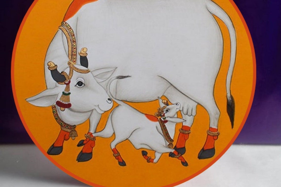 Pichwai Hand Painted Wooden Plates for Home Decoration - Etsy