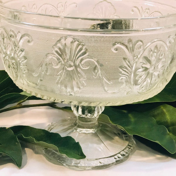Clear Glass Compote - Etsy