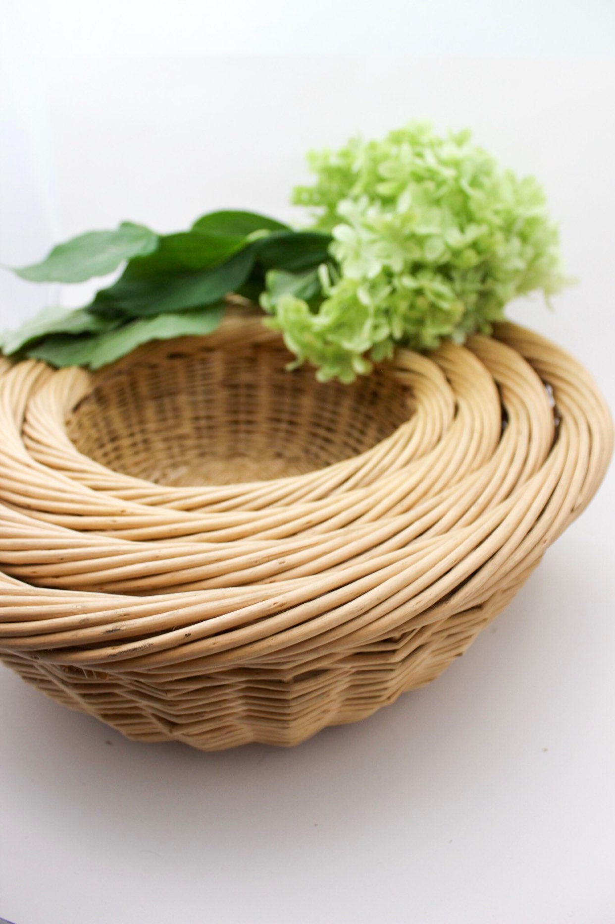 Set of 4 Round Wicker Nesting Baskets. | Etsy