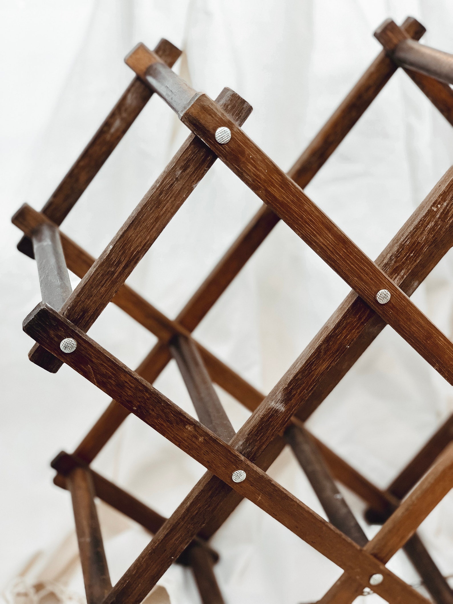 Vintage Wooden Accordion Folding Wine Rack | Etsy