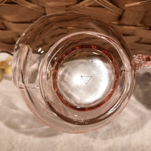 Antique Peachy-pink Depression Glass Decagon Cup & Saucer Set by the ...