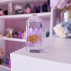 SALE Handmade Resin Towers With Dried Florals / Altar Decor - Etsy