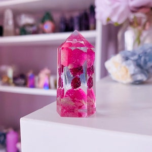 SALE Handmade Resin Towers With Dried Florals / Altar Decor - Etsy