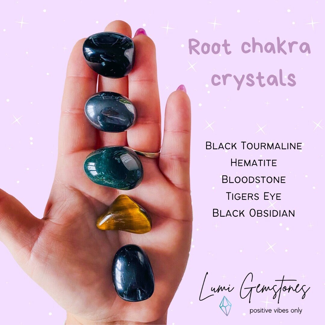 Root Base Chakra Crystal Gift Set / Ground Yourself, Heal Emotional ...