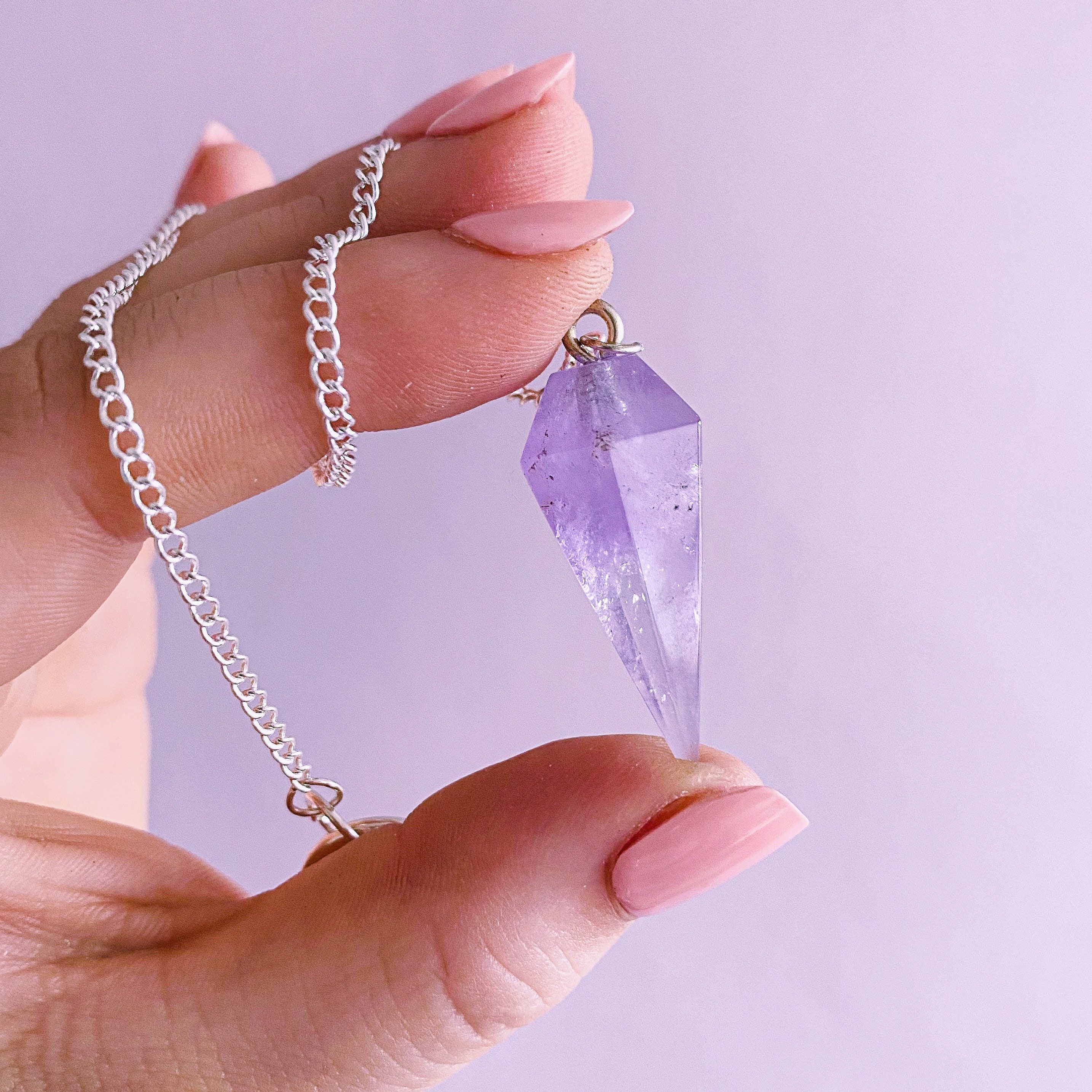 Brazilian Amethyst Point Pendulum Dowser Great Healer Good For