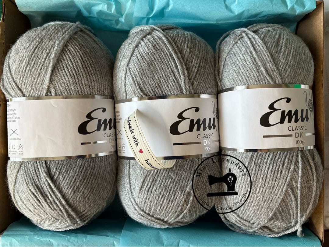 Knitting Pack Emu Classic Baby Alphabet Cot Blanket Knitting Kit Grey ...