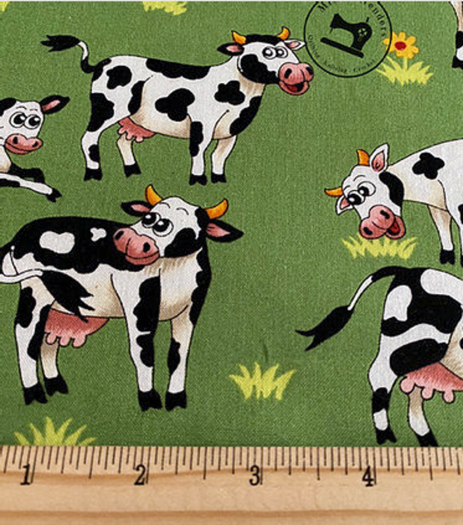 Farm Fun Cow Print Fabric | Quilting | Sewing | Dress Making | 100 % ...