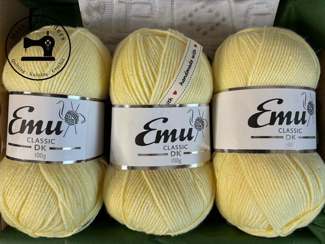 Knitting Kit Pack - Emu Classic Baby Alphabet Cot Blanket - Knitting ...